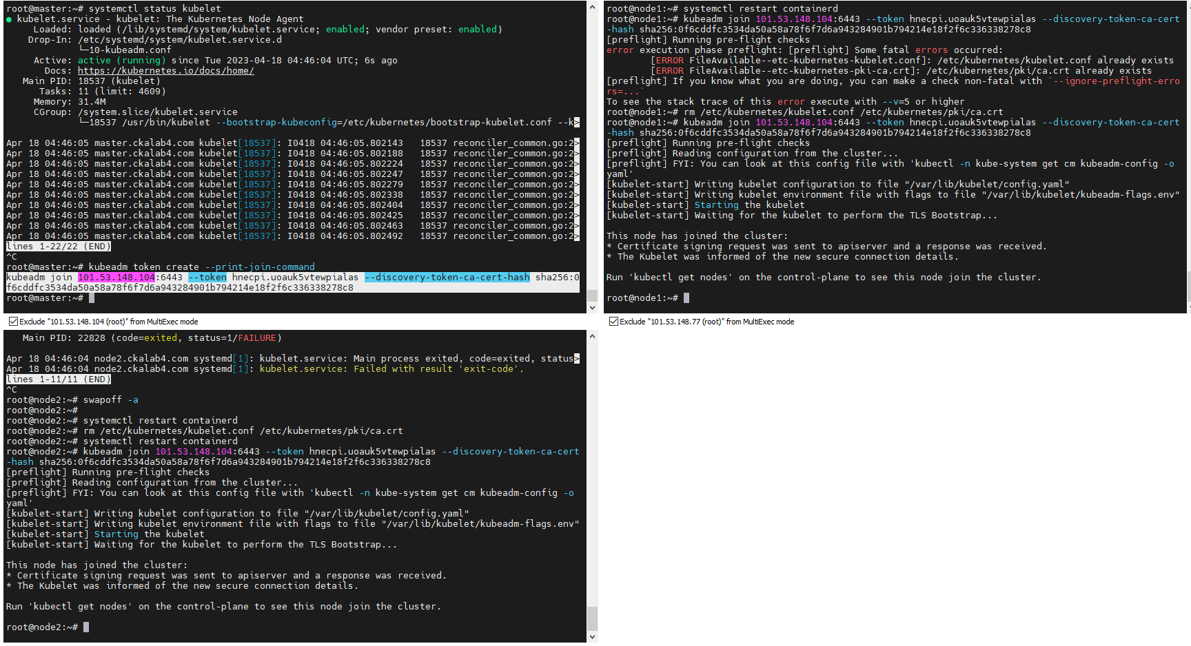 How to generate token or print for adding worker to master in K8s - ALDDIT - Middleware ...